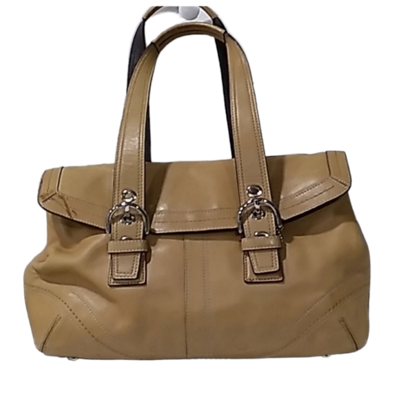 Coach | Bags | Coach Tan Leather Shoulder Bag | Poshmark